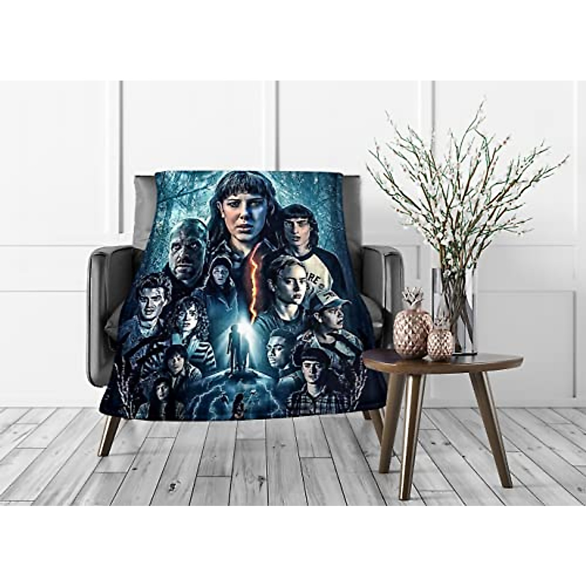 Blankets for Adults Stran.ger Thin.gs Blanket Soft Throw Blankets for Bed Flannel Fleece Throw Blanket for Adults Blankets for Kids Stran.ger Things Blanket Warm Blanket All Season 50"X 40"