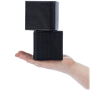 Pure Resonance Audio MC2.5B Dual 2.5” Swiveling Surround Sound Mini Cube Speaker (Pair, Black) (Without Brackets)