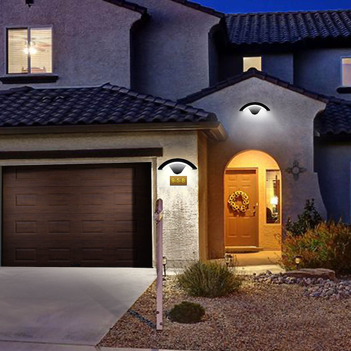 Phenas 18W LED Wall Light Exterior Waterproof LED Wall Sconce Light Outdoor LED Wall Lamp Black for Porch Patio Garden Villa Courtyard Backyard Terrace, Cold White