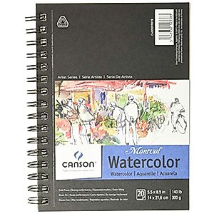 Canson Artist Series Watercolor Pad, 5.5" x 8.5" Side Wire