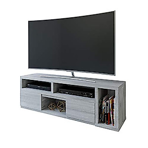 Adjustable TV Stand for 75 Inch TV, Modern TV Stand for Living Room with Storage, Expandable Base Entertainment Center Fits Screens up to 75" When TV is Measured Diagonally, Grey