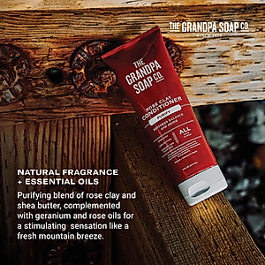 Grandpa's The Soap Company Purifying Rose Clay Conditioner - Lift Impurities While Nourishing Hair, With Rose Clay, Shea Butter & Avocado Oil, Vegan, Sulfates and Parabens Free, 8 Fl Oz