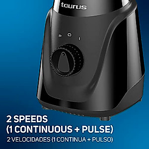 Taurus|Menina Glass| Blender with 2 speed control |Glass jar 32 oz | Modern design| Compact Size | 300 w| Easy Fit System |Easy to clean |Make it in Minutes