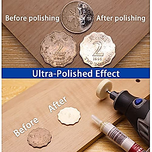 Polishing Buffing Wheel Compatible with Dremel Polishing Kit, GLDCAPA 14 Sizes 125 PCS Polishing Wheel for Dremel Tool Accessories 1/8" with Storage Box
