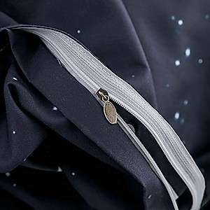 JORMEY Galaxy Duvet Cover Twin Size Starry Sky Decor Bedspread Cover Outer Space Theme Decor Comforter Cover Teens Kids Boys Quilt Cover 3D Starry Sky Series Bedding Set (Blue Starry Sky, Twin)