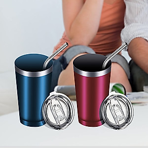 20oz Tumbler Replacement Lids Spill Proof Splash Resistant Lids Covers for 3.25in Cup Mouth Compatible with Classic Stainless Steel Tumblers YETI Rambler Atlin, Beast Juro SUNWILL Cup (2 Pack)