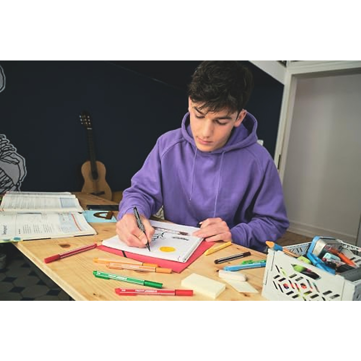 STABILO Nylon Tip Writing Pen pointMax - Pack of 10 - light cold grey