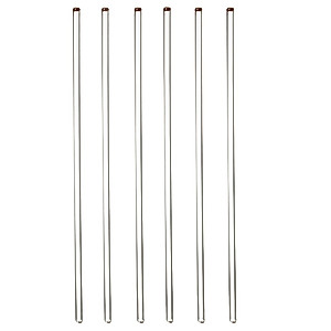 6Pcs Glass Stir Sticks Glass Stirring Rod 12" Long 1/4'' Diameter with Both Ends Round (6)