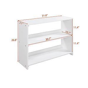 Harper & Bright Designs Twin Loft Bed with Slide and Storage, Solid Wood Low Loft Bed with Attached Bookcases and Separate 3-tier Drawers, for Kids Girls Boys (White)