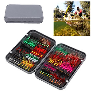 100 Pcs Fly Fishing Lure Simulation Insect Exquisite Water Outside Flying Bait Tool Lures Hook with Accessory