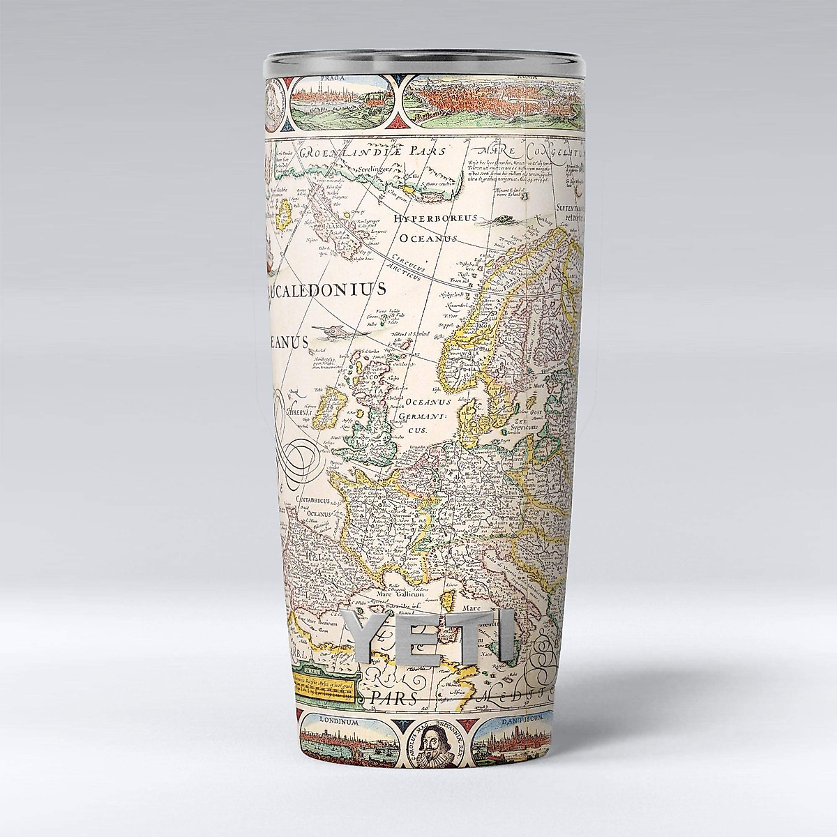 Design Skinz The Vintage Powers of Europe Map - Skin Decal Vinyl Wrap Kit Compatible with The Yeti Rambler Cooler Tumbler Cups