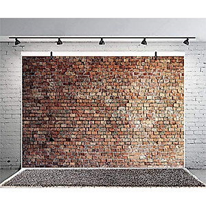 LFEEY 10x8ft Vintage Red Brick Wall Photo Backdrop Newborn Baby Girls Adults Portrait Photography Background Wallpaper Photo Studio Props