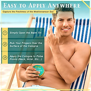Handy Hound Occo Bobbo - Oceanus Solid Cologne Men - Made In the USA - A Clean Masculine Scent - All Natural Ingredients - 2 oz
