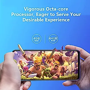 Ulefone Note 12P 7700mAh Battery Cell Phone New, Android 11 Octa-core 4GB + 64GB Android Smartphone, 6.82" HD+ Big Screen, 13MP Triple Rear Camera + 8MP Front Camera, Dual SIM 4G Unlocked Phone