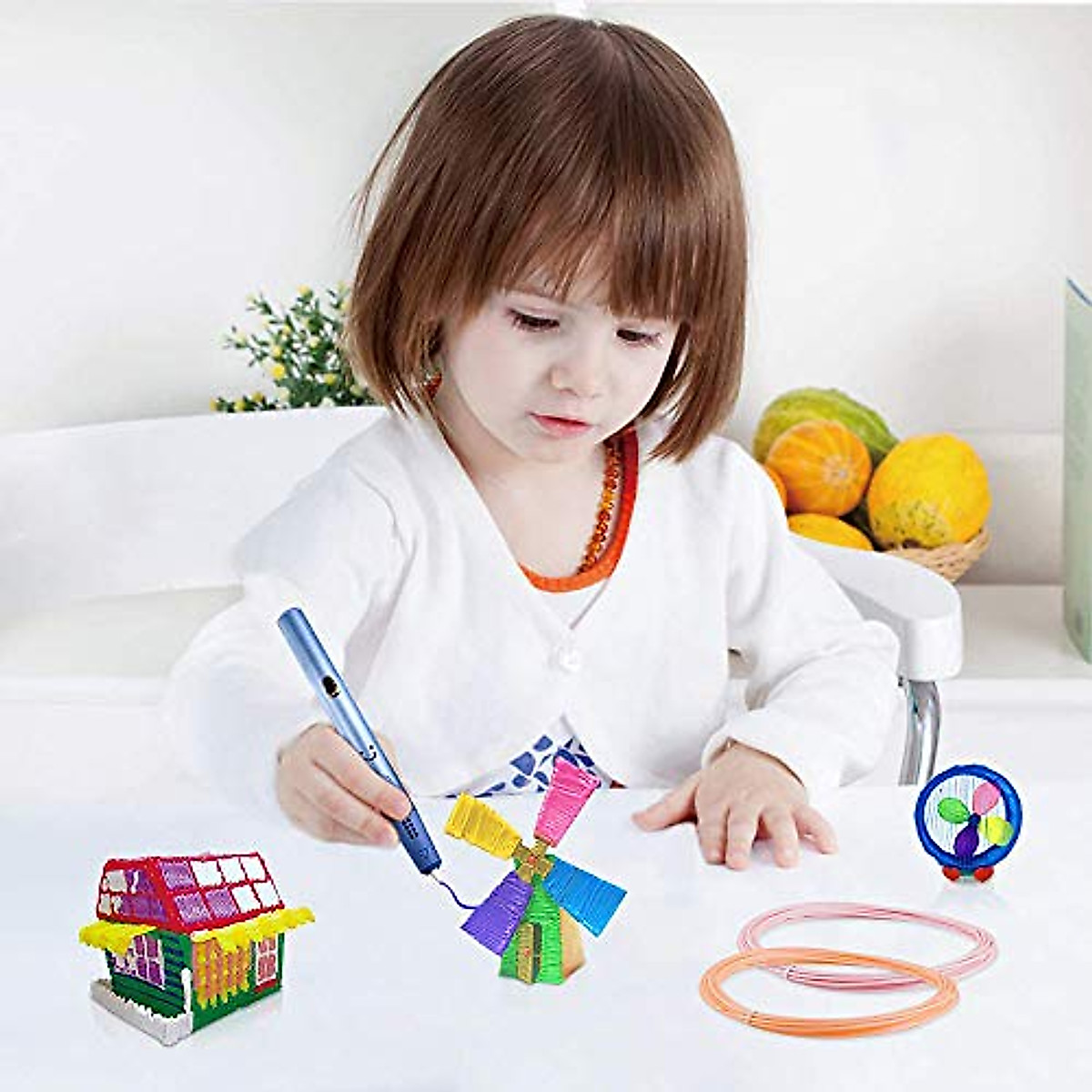 3D Pen Filament PLA,1.75mm PLA Filament Pack of 20 Colors,Each Color 16.4 Feet Total 328 Feet,No Smells Filament for Most High Temperature 3D Pen and 3D Printer