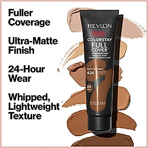 Liquid Foundation by Revlon, ColorStay Face Makeup for Normal and Dry Skin, Longwear Full Coverage with Matte Finish, Oil Free, 200 Nude, 1.0 Oz