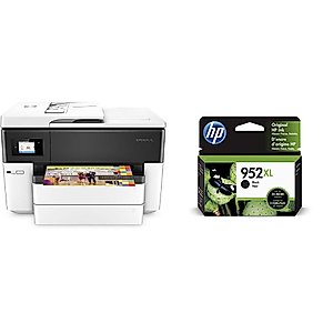 HP OfficeJet Pro Wide Format All-in-One Printer with Wireless & Mobile Printing with HP Black High Yield Original Ink Cartridge for HP OfficeJet Pro
