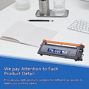 TN660 High Yield Toner Cartridge Black Compatible 2 Pack Replacement for Brother TN 660 HL-L2300D HL-L2320D HL-L2380DW MFC-L2700DW MFC-L2707DW MFC-L2740DW DCP-L2540DW Printer Toner