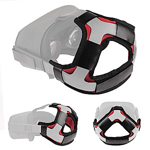 MASiKEN Professional Head Strap Pad for Oculus Quest 2 and Quest Headband Replacement Accessories, Comfortable PU Leather Head Cushion & Reduce Head Pressure (Red)
