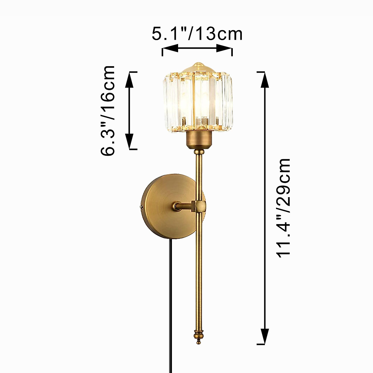 SKIVTGLAMP Industrial Wall Sconce Plug-in Cord with Remote Control, No Drilling Wall Mounted Dimmable LED Edison Bulbs Farmhouse Wall Hanging Upward for Home Decor Gallery Customizable 2 Lights