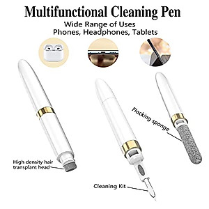 Airpod Cleaner Kit with Airpod Cleaning Putty Multi-Function Bluetooth Earbuds Cleaning Pen 4 in 1 Earbud Cleaning Kit with Soft Brush for Earpods Headset Phone Charging Port Laptop iPhone