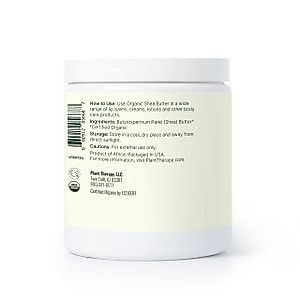 Plant Therapy Organic African Shea Butter Raw, Unrefined USDA Certified 16 oz Jar For Body, Face & Hair 100% Pure, Natural Moisturizer, Best for DIY Like Lotion, Cream, Lip Balm and Soap