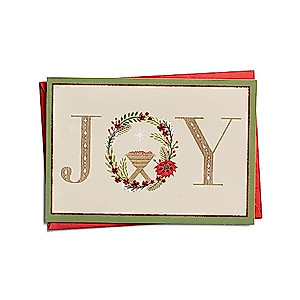 Christmas Boxed Cards - Wreath and Manger - Joy