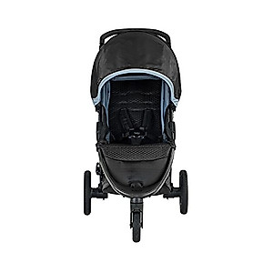 Britax B-Free Stroller, Frost - All Terrain Tires - Adjustable Handlebar - One Hand Fold - Large UV50 Canopy