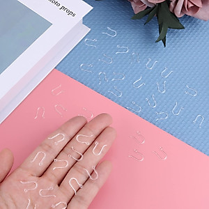 200Pcs 0.65mm Plastic Earring Hook Clear Ear Wire Hooks Safety Earring Fish Hooks Findings Components for Women Girls DIY Jewelry Making