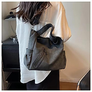 Retro frosted bag for women's large capacity versatile crossbody bag with texture, portable commuting tote bag