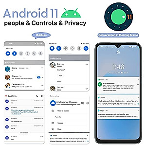 Blackview Unlocked Smartphones, A55 Phone, 6.5" HD+, 3 SIM Card Slots, 16GB ROM/SD 128GB Expandable , 4780mAh, 4G Dual SIM Cell Phones, Android 11 OS T-Mobile Phone