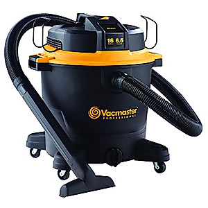 Vacmaster Professional - Professional Wet/Dry Vac, 16 Gallon, Beast Series, 6.5 HP 2-1/2" Hose (VJH1612PF0201), Black & Standard Cartridge Filter & Retainer for Use with 5 to 16 Gallon Wet/Dry Vacs