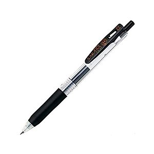 Zebra Sarasa Push Clip Gel Ink Pen - 0.3 mm - Black
