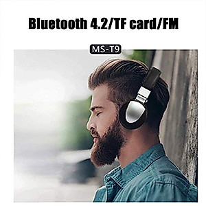 TBIIEXFL Hybrid Active Noise Cancelling Headphones, Over Ear Hi-Res Audio, Deep Bass, Memory Foam Ear Cups and Headband for Travel,Work (Color : E)