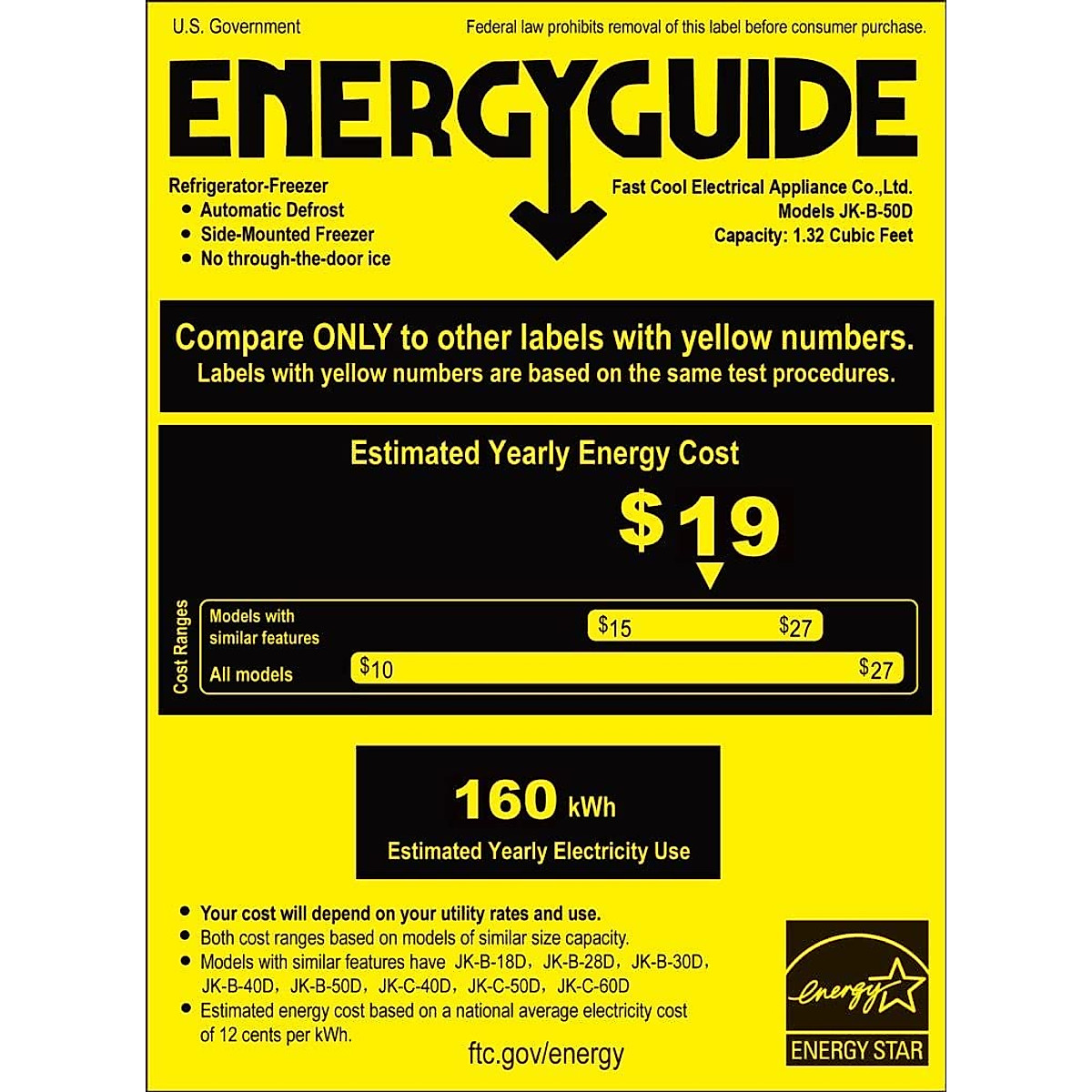 Domende 12 volt Refrigerator 54qt Portable Freezer Electric Cooler Compressor Car Fridge for Car Truck Vehicle RV Boat Outdoor and Home use 12/24V DC and 90-250 AC,Cooling to -4F