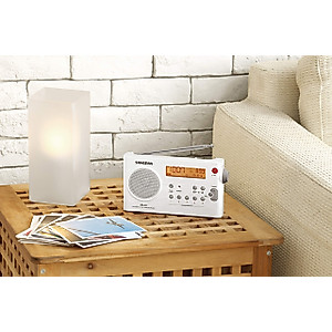 Sangean PR-D7 AM/FM Digital Rechargeable Portable Radio - White, One Size