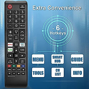Universal Remote Control for Samsung Smart Tv Remote, Universal Remote Control for All Samsung Remote Control for Smart Tv Compatible with All Samsung Tv Remote for LED LCD HDTV 3D Smart TVs Models.