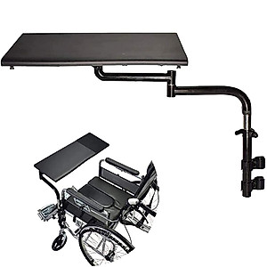 Universal Wheelchair Lap Tray - Adjustable Height, Portable and Removable Desk for Elderly and Patients - Ideal for Writing, Reading, Eating and Resting - Wheelchair Accessories