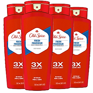 Old Spice Body Wash for Men, High Endurance Fresh Scent, 24/7 Shower Freshness, 18 Fl Oz (Pack of 4)