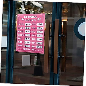 Ciieeo 3pcs business hours sign hours of operation signs open signs for business store open signs business hours door closed open hour labels neon open sign variable customize office pvc