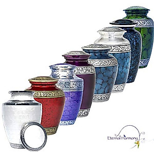 Eternal Harmony Cremation Urn for Human Ashes | Funeral Urn Carefully Handcrafted with Elegant Finishes to Honor and Remember Your Loved One | Adult Urn Large Size with Beautiful Velvet Bag