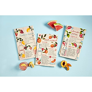 Mud Pie Peach Drink Recipe Towels, 26" x 16 1/2"