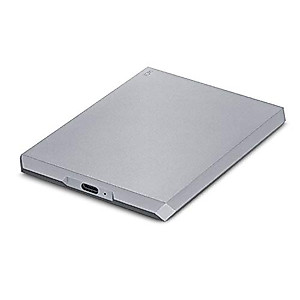 LaCie Mobile Drive 2TB External Hard Drive HDD – Space Gray USB-C USB 3.0, for Mac and PC Computer Desktop Workstation Laptop (STHG2000402) (Renewed)
