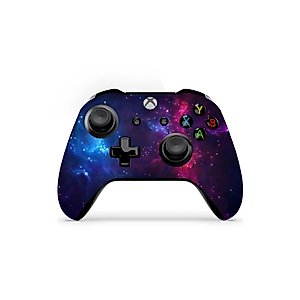ZOOMHITSKINS Controller Skin Compatible with X1 S and X1 X, Vinyl Sticker Technology, Blurry Cosmos Space Galaxy Pink Blue Night Durable, Bubble-Free, Goo-Free, 1 Skin, Made in The USA