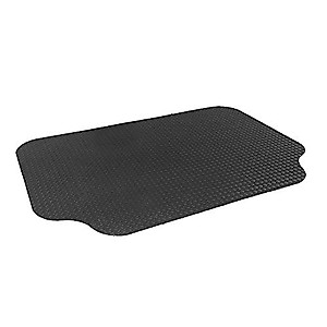 RESILIA - Large Under Grill Mat - Black Diamond Plate, 72 x 48 inches, 12-inch Splatter Protection Lip, for Outdoor Use