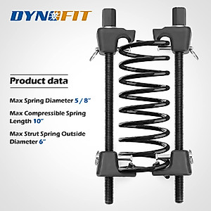 dynofit Solid Coil Spring Compressor Tool, (Set of 2) 21mm Socket 1/2" Drive Safe Universal Set/Kit for Struct Spacer Assembly/Lift Kit/Shock Installation