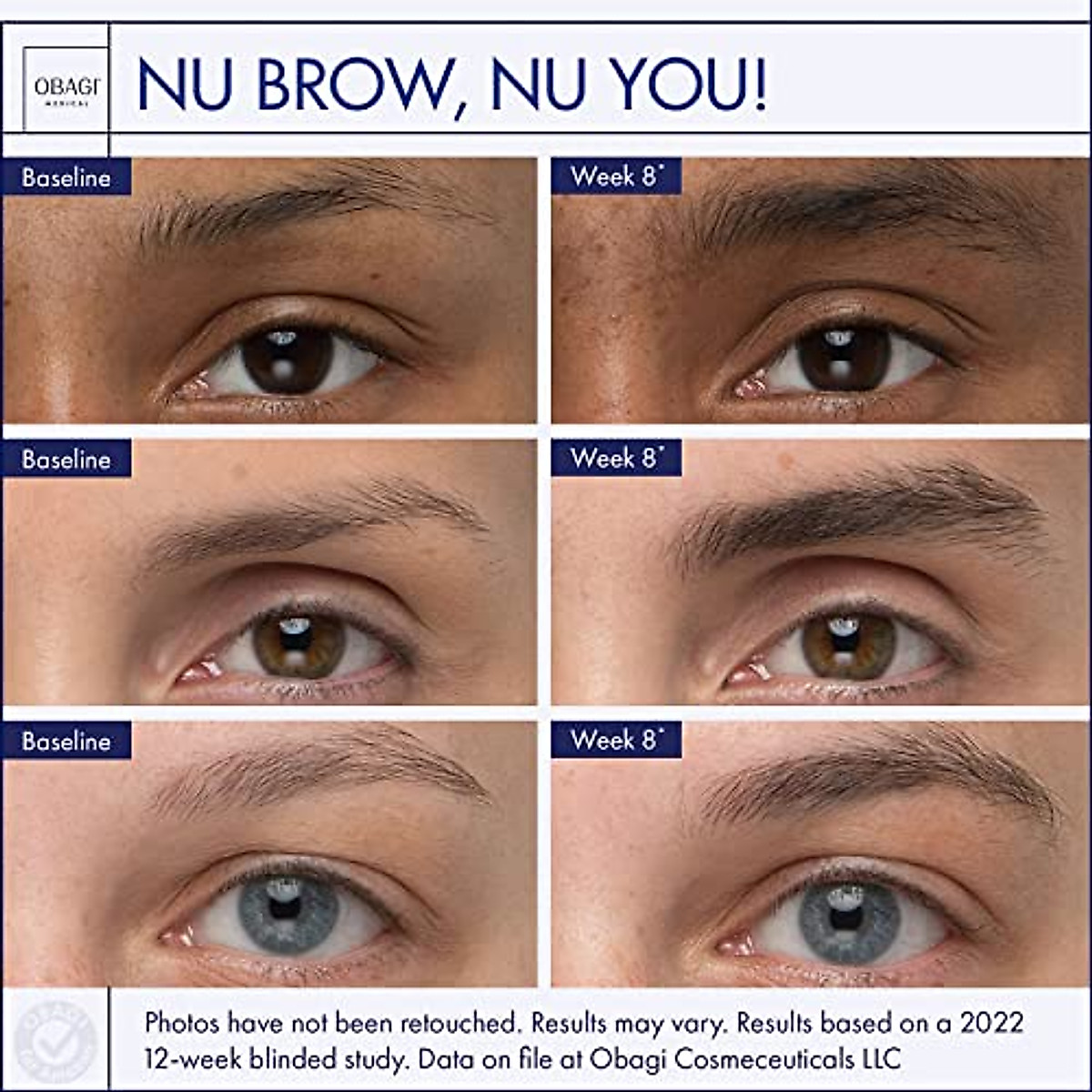 Obagi Nu-Cil Eyebrow Boosting Serum - Ultimate Eyebrow Growth Serum with Hyaluronic Acid - Dermatologist Approved Brow Serum for Thin, Patchy & Over-Tweezed Eyebrows - Fast Absorbing - 6ml