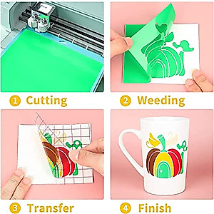 Huaxing Matte White Permanent Vinyl for Cricut, 12" x 50FT Permanent Adhesive Vinyl Roll for Cricut, Silhouette, Cameo Cutters, Signs, Craft Die Cutters