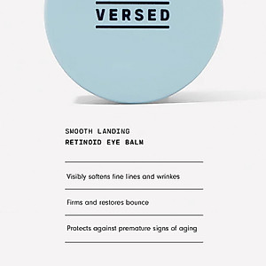 Versed Smooth Landing Advanced Retinoid Eye Balm - Anti-Aging Eye Cream with Granactive Retinoid for Crow's Feet, Under Eye Bags & Dark Circles - Nightly Moisturizing Eye Firming Cream (0.42 oz)