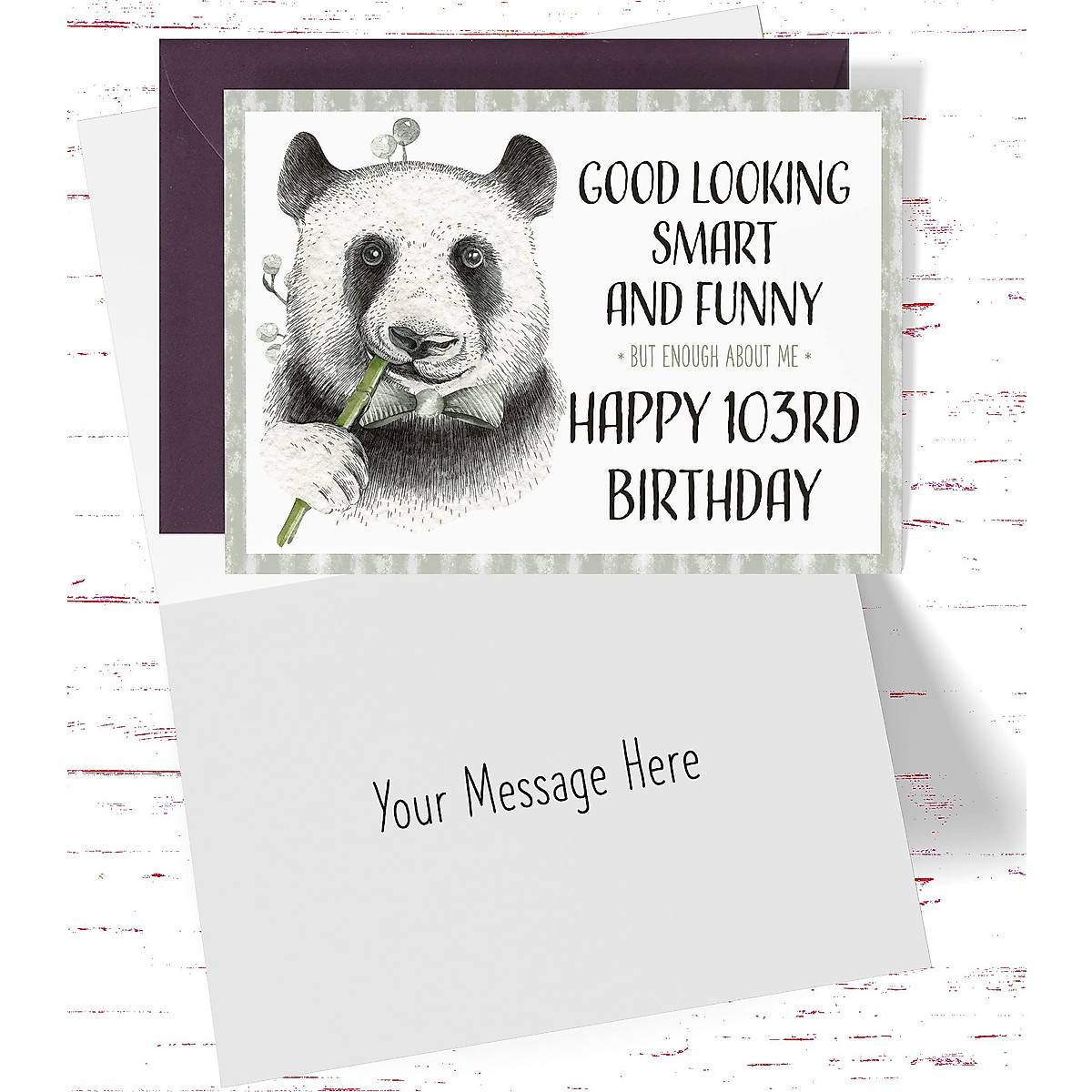 Audacious Cards 103rd Birthday Card, Funny Joking Birthday Card for 103rd Birthday